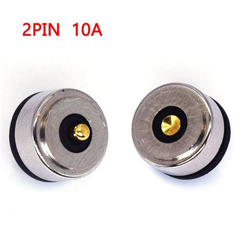2pin Round 10A High Current Magnet Spring Pogo Pin Connector Male And