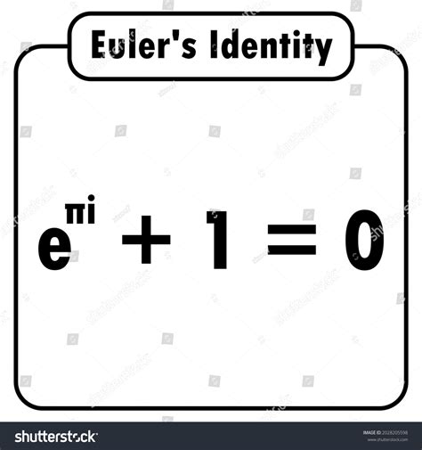 eulers identity formula mathematics stock vector royalty free 2028205598 shutterstock