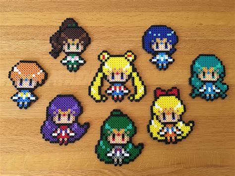 Sailor Moon Perler Beads Sailor Moon Gift Sailor Moon Etsy Diy