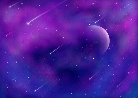 Meteor Blue Purple Cloud Starry Sky Background Blue Purple Background