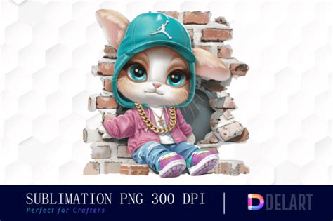 Hip Hop Hood Bunny Clipart Bundle Graphic By Delartcreation Creative