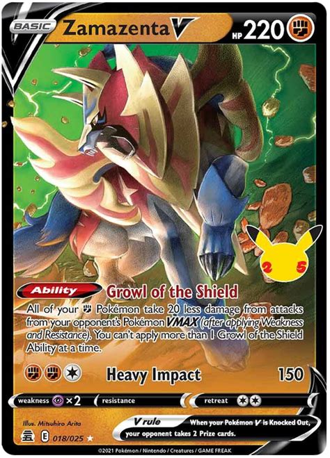 Zamazenta V Celebrations 18 Pokemon Card