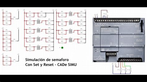 Cade Simu Ejercicio Sincrono Semaforo Con Set Y Reset Youtube
