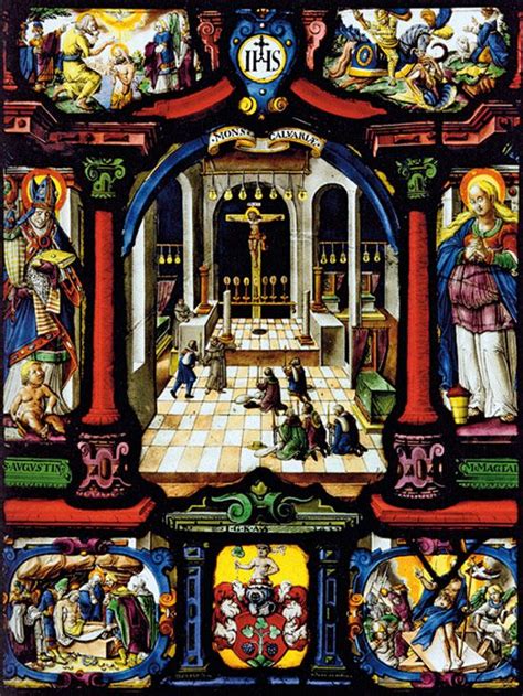 Leuchtende Beispiele Zeichnungen für Glasgemälde aus Renaissance und