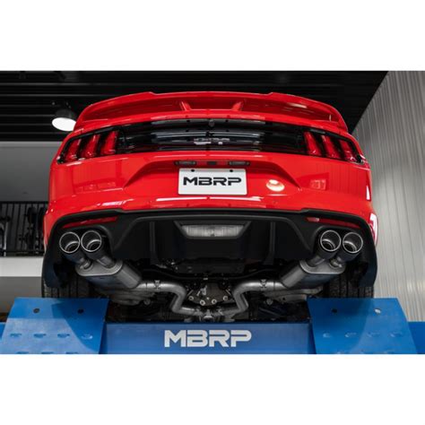 MBRP 2018 2023 Ford Mustang GT 3 Cat Back T304 Dual Quad Split Rear