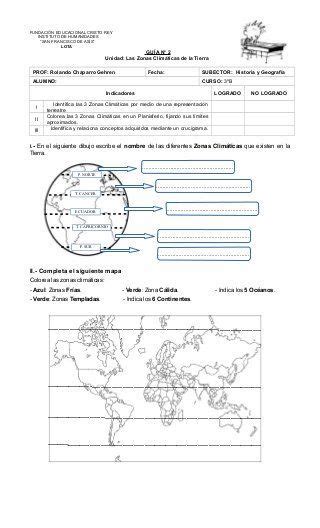 Evaluacion Zonas Climaticas Tercero Basico Images And Photos Finder