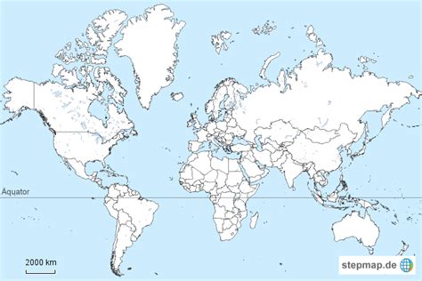 StepMap stumme Weltkarte 2014 Landkarte für Welt