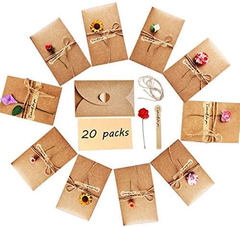 50 Pezzi Buste In Carta Kraft Busta Con Nastro DIY Buste Per Buoni