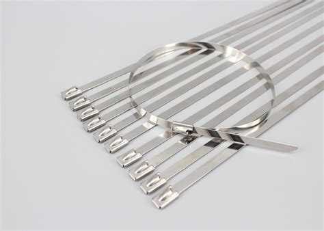 201 304 316 Naked Stainless Steel Ball Locking Cable Ties With Full Size