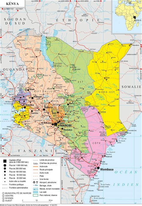 Carte Des Pays Avec Les Villes Le Kenya