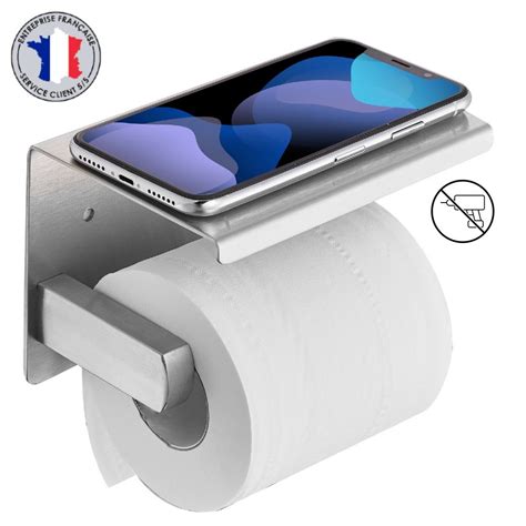 Porte papier WC mural Dérouleur papier toilette avec Tablette
