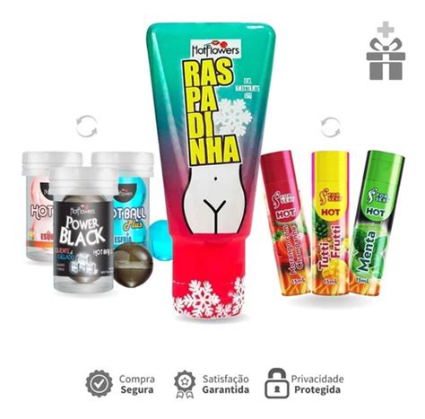 Gel Lubrificante Íntimo Raspadinha Kit Sexshop Estimulante