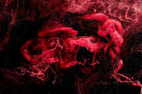 Premium Photo Red Black Abstract Ocean Background Splashes And Waves