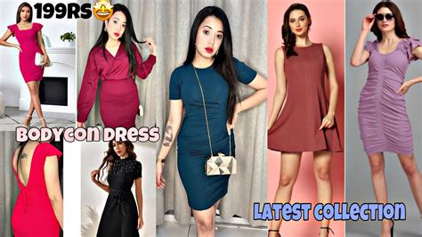 HUGE MEESHO DRESS HAUL Dresses Starting 199RS Bodycon Dress Fit