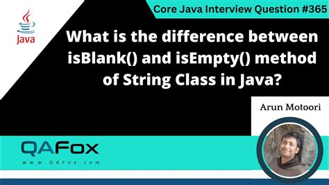Difference Between Isempty Isblank String Methods Core Java
