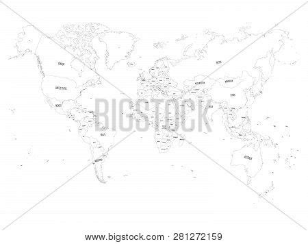 Vector Political Map Vector Photo Free Trial Bigstock