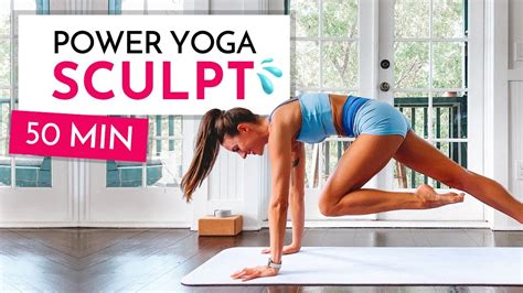 50 Min Yoga Sculpt Workout No Weights Sweaty Full Body Yoga Workout