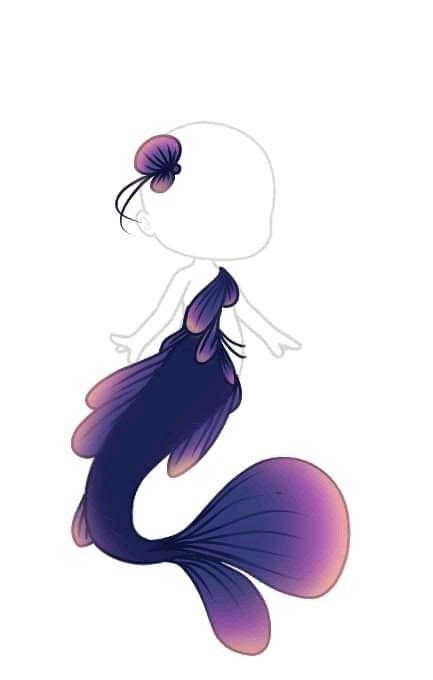Гача лайф хвост русалки Chibi Girl Drawings Cute Kawaii Drawings