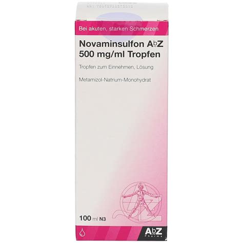 Novaminsulfon AbZ 500Mg Ml 100 Ml Mit Dem E Rezept Kaufen Shop Apotheke