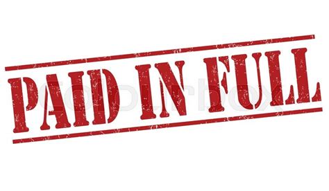 Paid In Full Grunge Rubber Stamp Over Stock Vector Colourbox