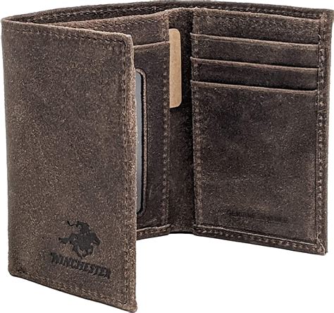 Buy Rfid Blocking Winchester Mens Trifold Wallet With Full Grain