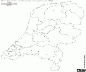 Netherlands Map Coloring Page Printable Game