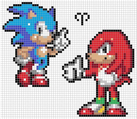 Sonic And Knuckles Pixels Diy Perler Bead Crafts Diy Perler Beads Perler Bead Art Hedgehog