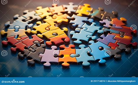 Jigsaw Puzzles Unity And Teamwork Stock Illustration Illustration Of