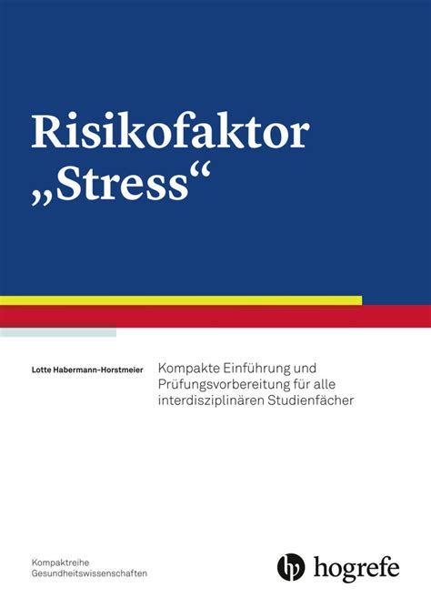 Risikofaktor Stress 2017 Kompakte Einführung und