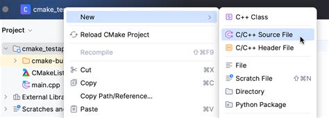 Manage CMake Project Files CLion Documentation