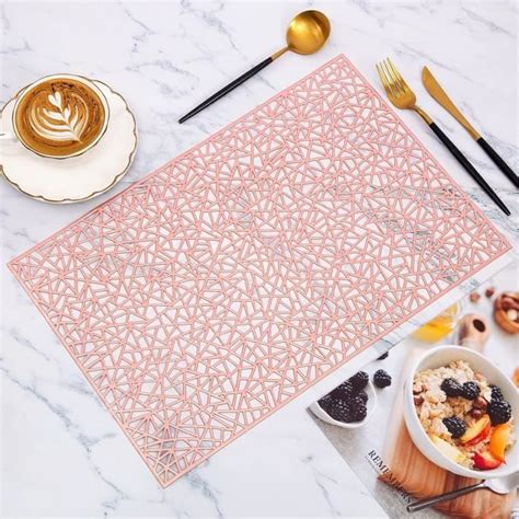 Set De Table En Pvc Lot De 8 Sets De Table Lavable Tapis De Table