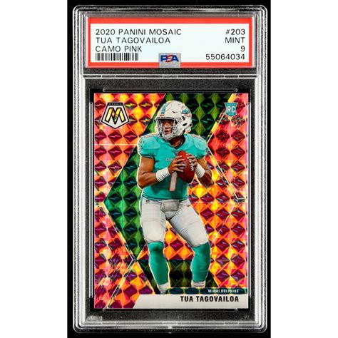 Tua Tagovailoa Panini Mosaic Mosaic Camo Pink Rc Psa