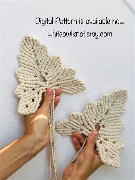 Free Macrame Leaf Pattern Web Diy Macrame Tutorial Printable