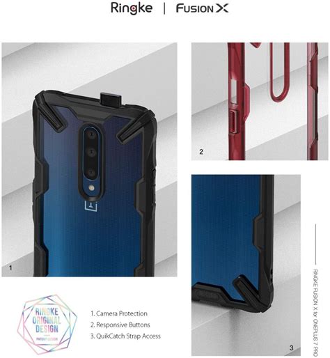 Ringke Fusion X OnePlus 7 Back Cover Hoesje Rood GSMpunt Nl