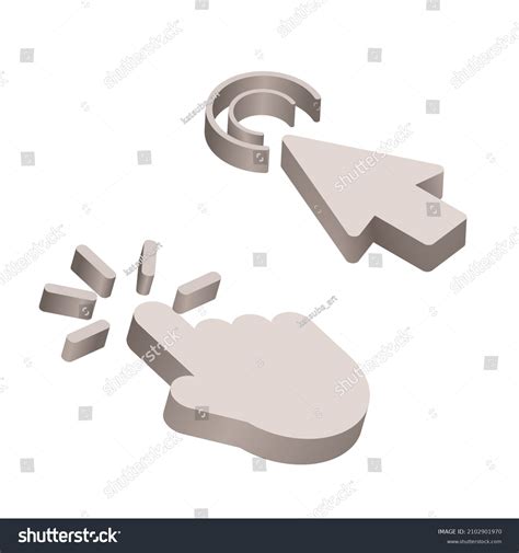 Computer Mouse Click D Cursor Mouse Pointers Royalty Free Stock