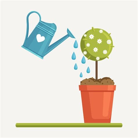 Gua De Jardim Pode Regar Plantas Mudas Rvores Frut Feras Vetor
