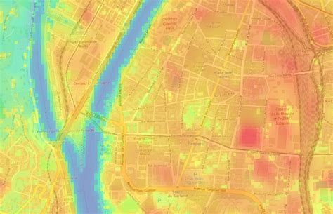 Carte Des Ilots De Chaleur Et De Fraicheur Urbains Lyon Et Marseille
