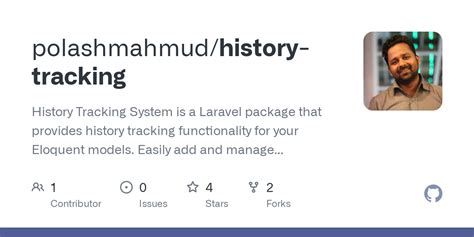 GitHub Polashmahmud History Tracking History Tracking System Is A