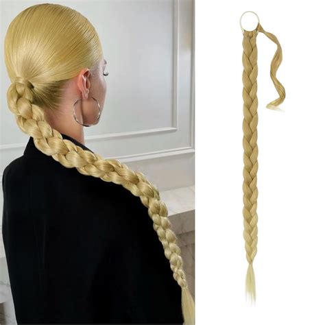 Amazon Barsdar Long Braided Ponytail Extension With Hair Tie
