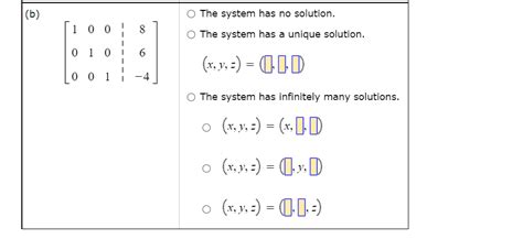 solved two augmented matrices for two linear systems in the