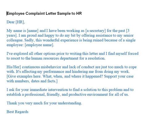 16 Professional Complaint Letter Templates Formats Word Excel Fomats