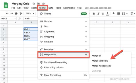 How To Merge And Unmerge Cells In Google Sheets