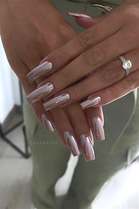 40 Brilliant Chrome Nail Art Designs Soft Mauve Glazed Donut Nails