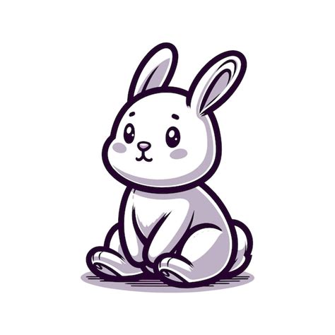 Ilustración de Vector lindo conejo Vector Premium