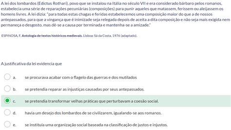Gabarito Letra C Boa Tarde Poderia Me Explicar Es Explica