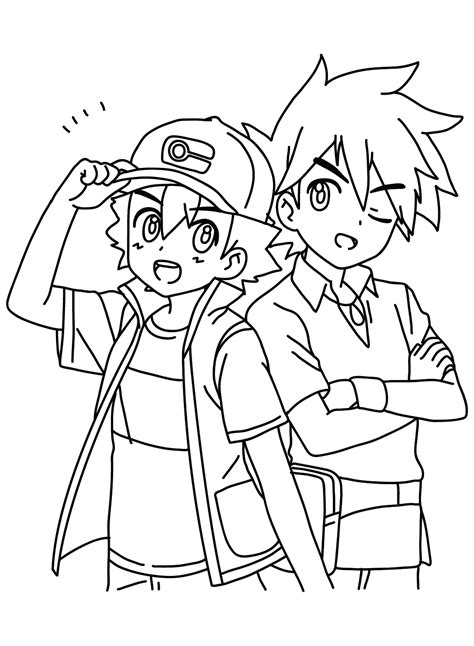 P Ginas Para Colorear De Ash Ketchum Coloringpagesonly