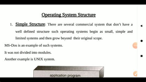 operating system structure simple structure layered structure kernel structure youtube