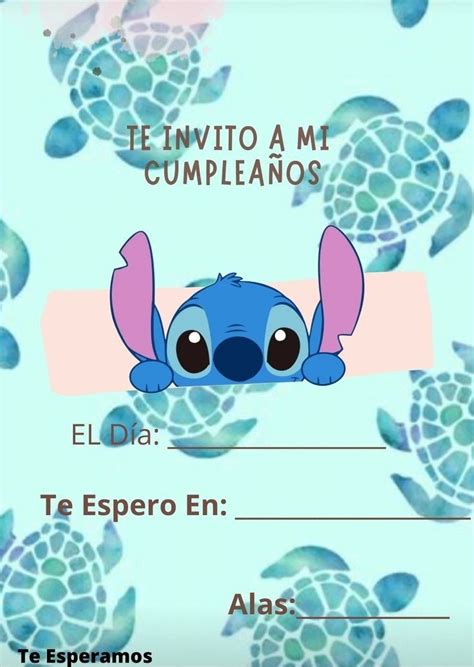 15 Invitaciones De Stitch Lilo Y Stitch Gratis Free Para Editar