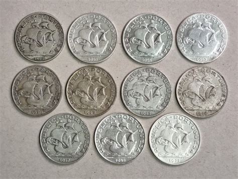 Portugal Republic Série Completa 5 Escudos 1932 1951 Incluindo