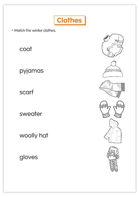 Vêtements en anglais calendrier su